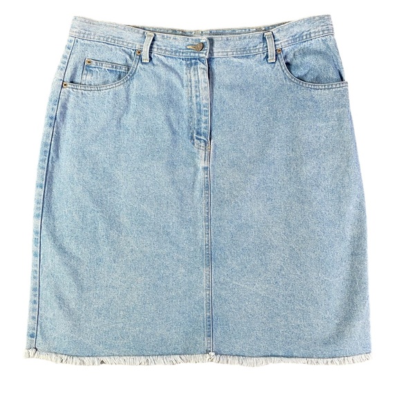 bill blass | Skirts | Vintage Bill Blass Denim Skirt Womens 8w 38 Light ...